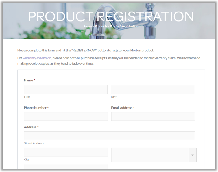 Registering Your Product – Morton
